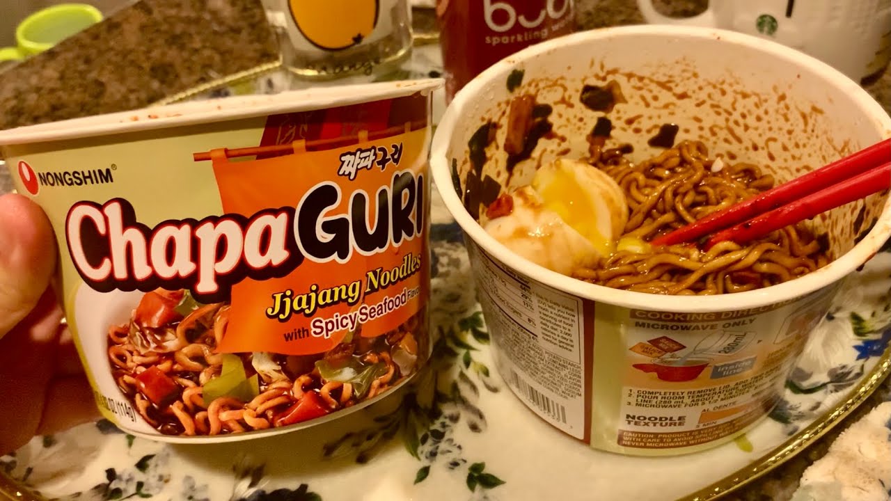 Nongshim Jjapaguri Cup Noodle Review - Parasite Jjapaguri - BEWARE of ...