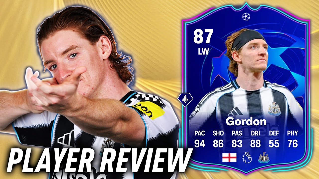 CRAZY UEFA Primetime Anthony Gordon Player Review FC 26 - YouTube