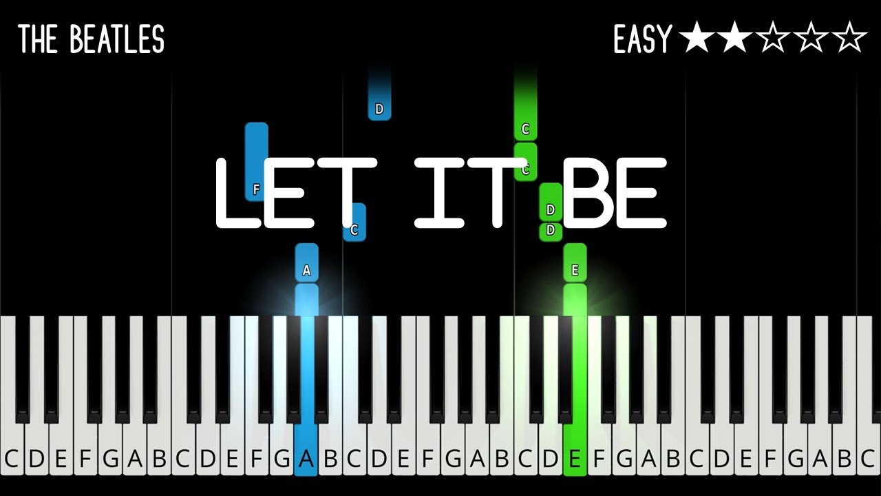 The Beatles - Let It Be - EASY Piano Tutorial - YouTube