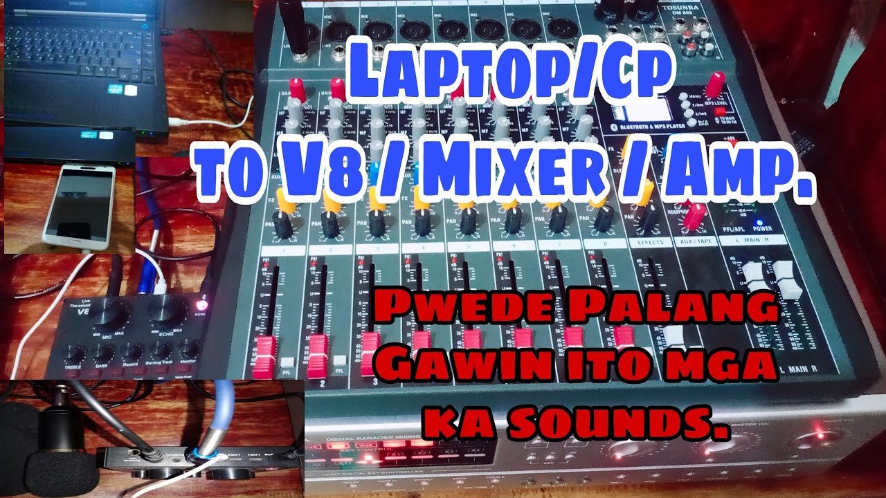 (BASIC SET UP) V8 | MIXER | & AMPLIFIER. - YouTube