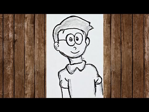 How to draw nobita||pencil sketching||step by step tutorial - YouTube