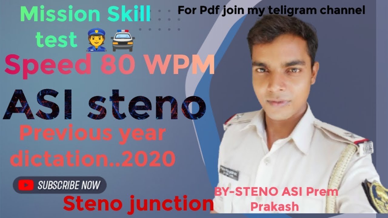 Asi Steno Privious Year 2020 Steno Dictation ️📚🚔#steno #viralvideo # ...