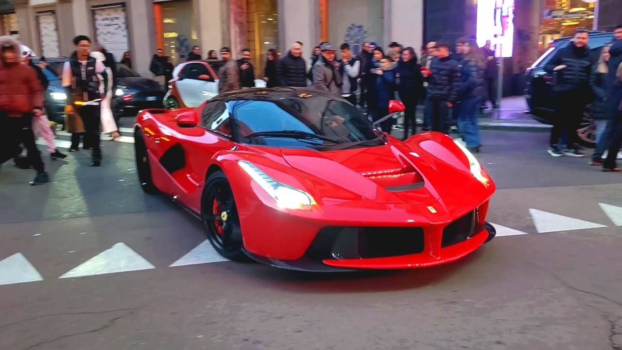 LaFerrari acceleration and sound in the streets of Milan! - YouTube
