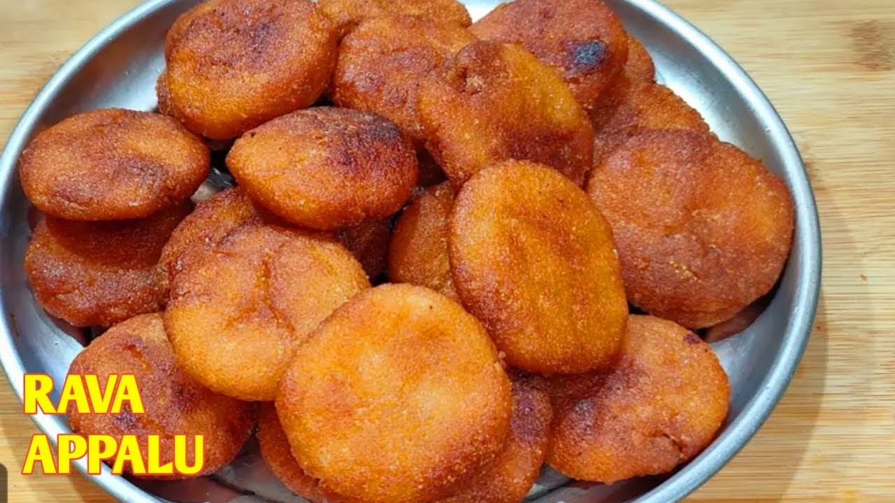 Rava Appalu | Appam Recipe | Ravva Kobbari Appalu Recipe | prasadam ...