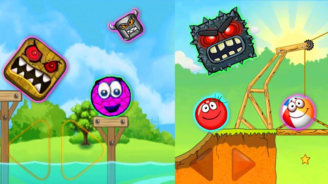 BALL FRIEND VS RED BALL 4 - RASPBERRY IN RED BALL 3 BALL VS GREEN HILLS ...