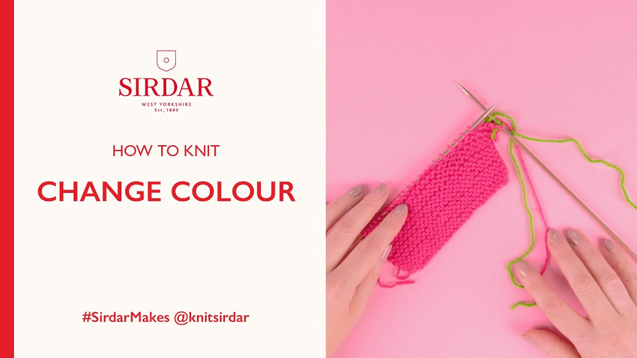 How To Knit: Change Colour - YouTube