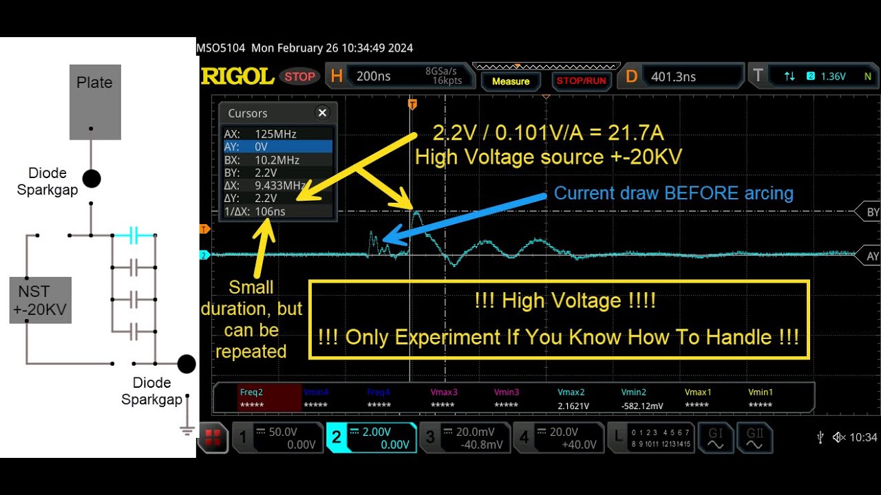 The charged capacitor Investigation: Double Diode Spark Gap - YouTube