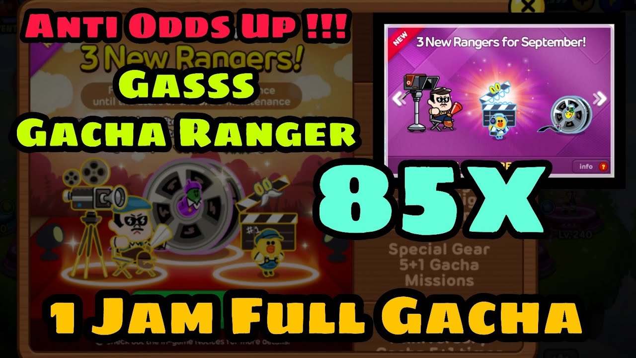 1 JAM FULL 85X GACHA RANGERS !!! LINE RANGERS SEPTEMBER CERIA !!! - YouTube