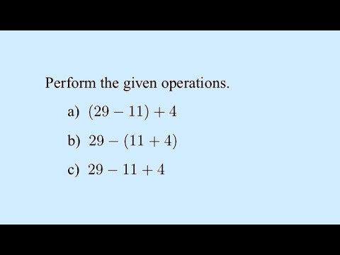 Order of Operations on Natural Numbers - Example - YouTube