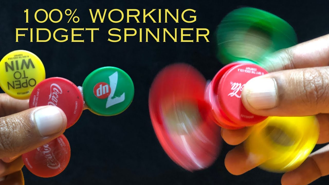 Crafting a DIY Bottle Cap Fidget Spinner: No Bearings Needed! - YouTube