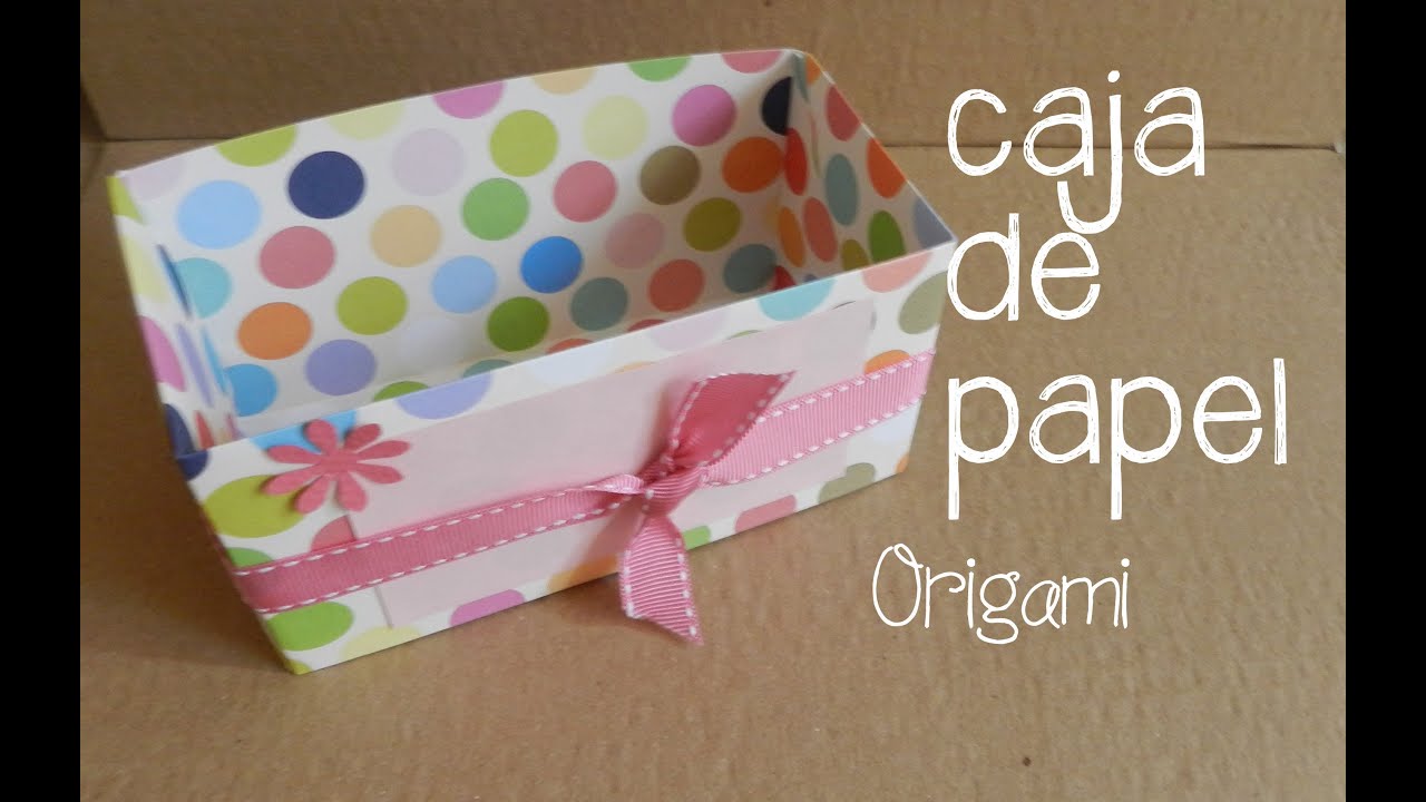 Caja de papel, origami DOS - YouTube