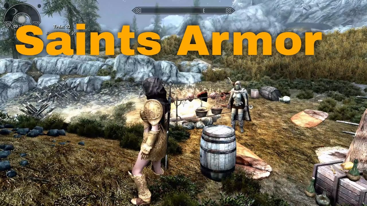 Skyrim SE / Golden Saint Armor / Modded - YouTube