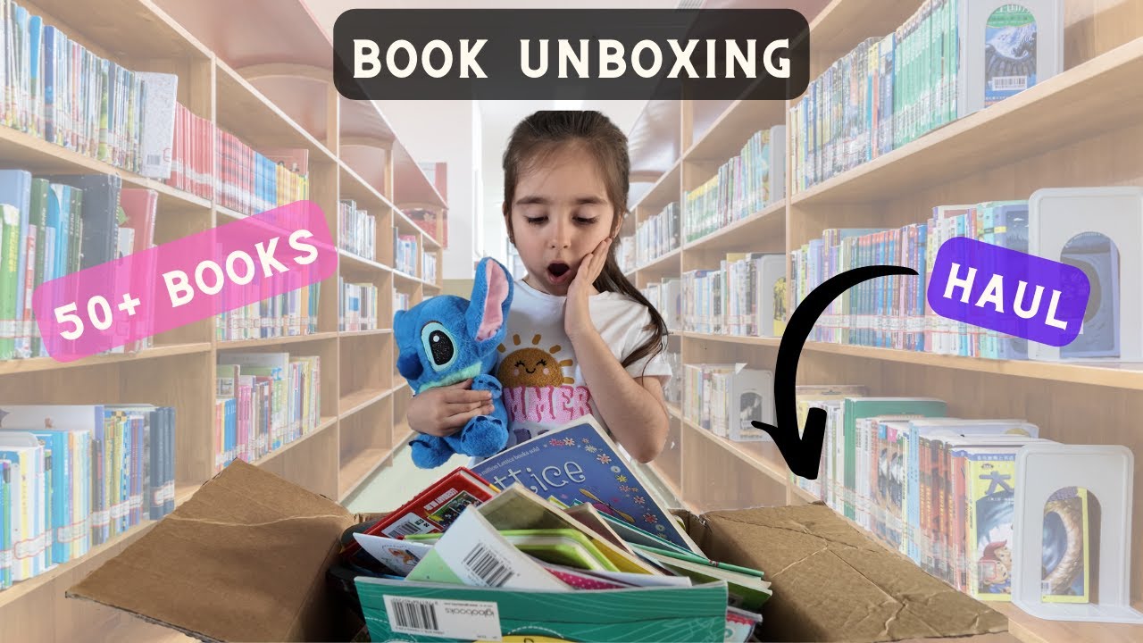 BOOK UNBOXING Haul 📦 - My First BookTube for Kids 50+ BOOKS - YouTube