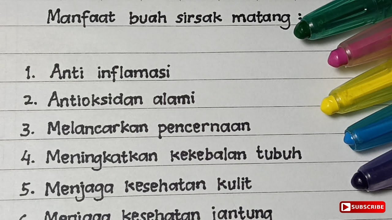Tulisan Tangan Bagus, Rapi, Indah dan Bersih | Manfaat Buah Sirsak ...