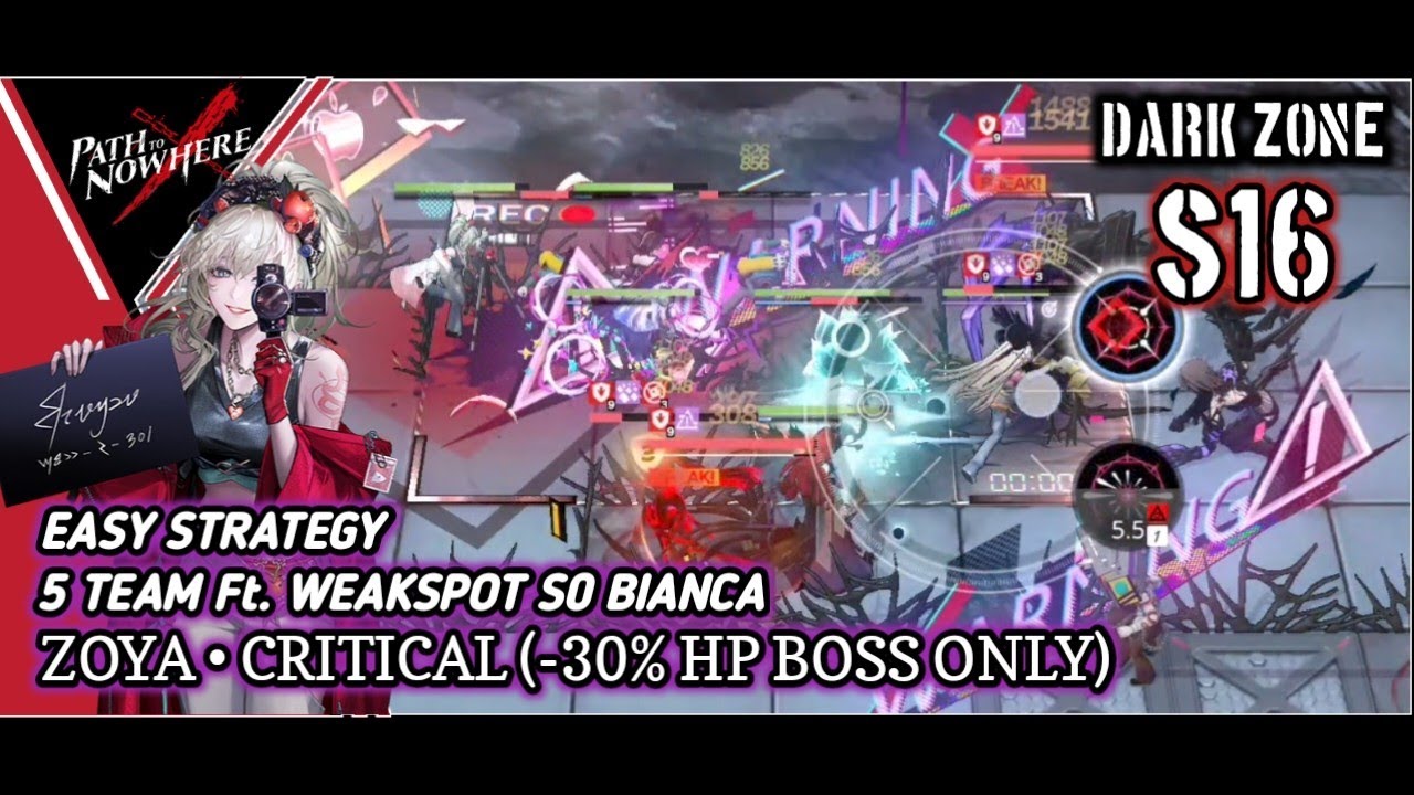 Path To Nowhere | Dark Zone S16 Zoya Critical Easy Strategy Ft ...