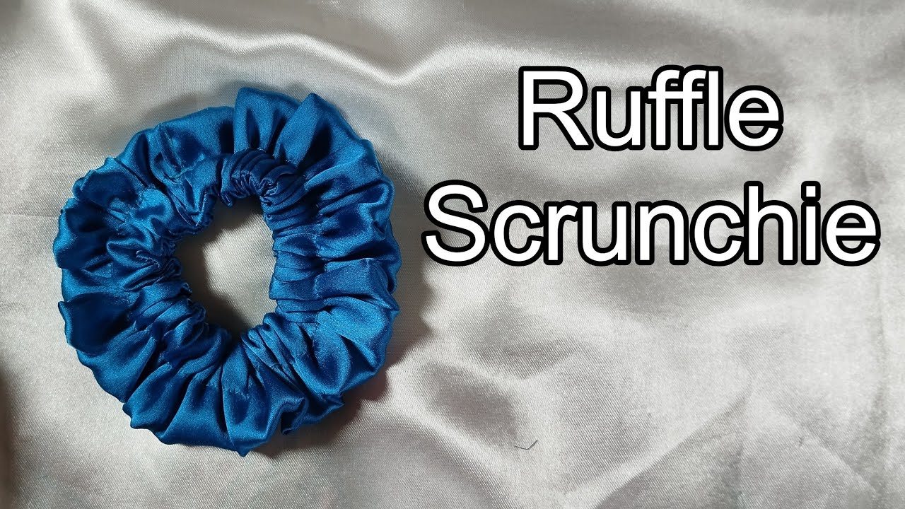 Ruffle scrunchie tutorial | Scrunchies diy - YouTube