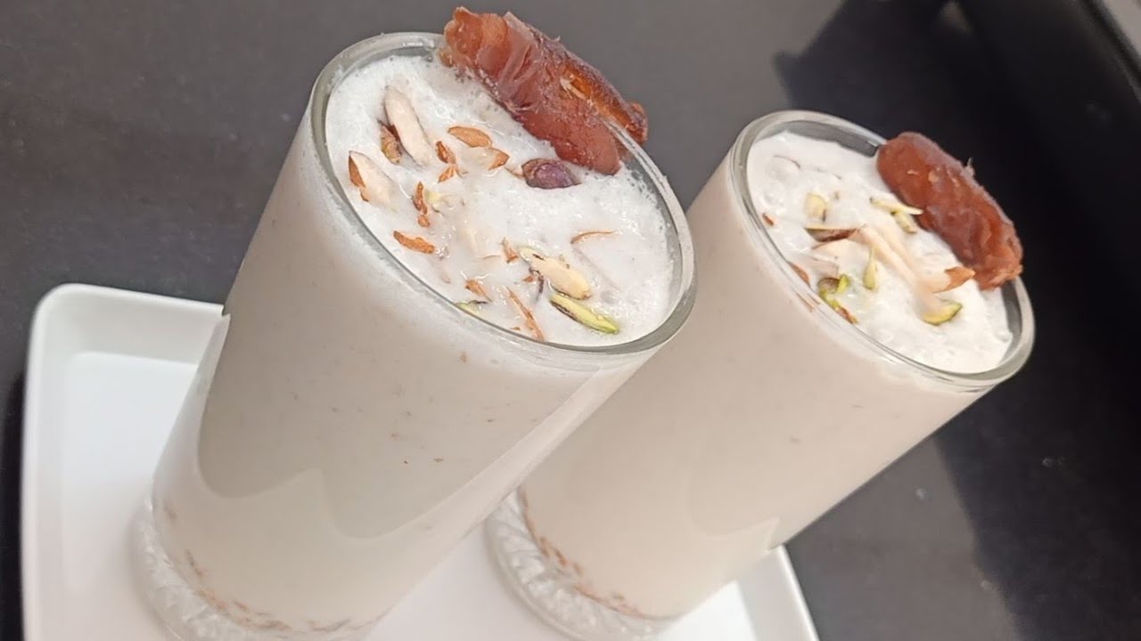 Summer k liye lajabab drink thanda milk khajoor milk shake healthy n ...