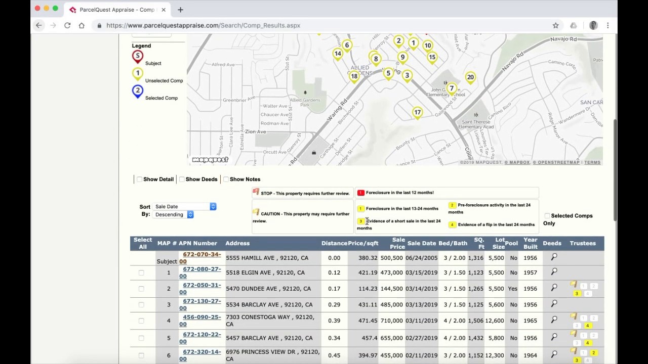 How to Search for Property & Sales Comparables - YouTube