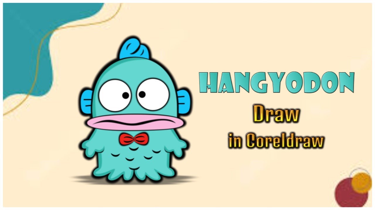How to Draw Hangyodon Easy | Sanrio|[Sanrio] How to draw Hangyodon ...