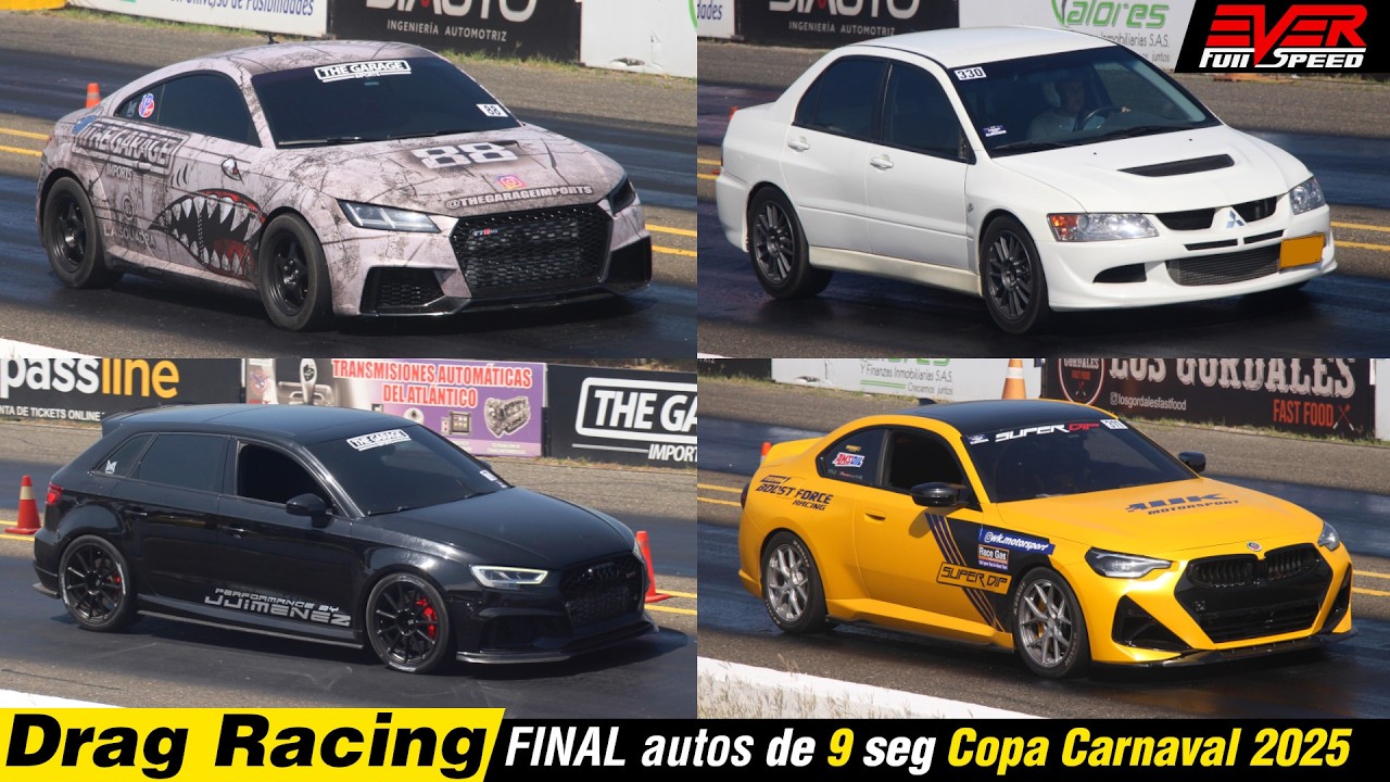 Lancer Evo 🆚 Audi TT RS 🆚 BMW M240i 🆚 VW Golf GTI 🆚 Audi RS3 💥DRAG ...