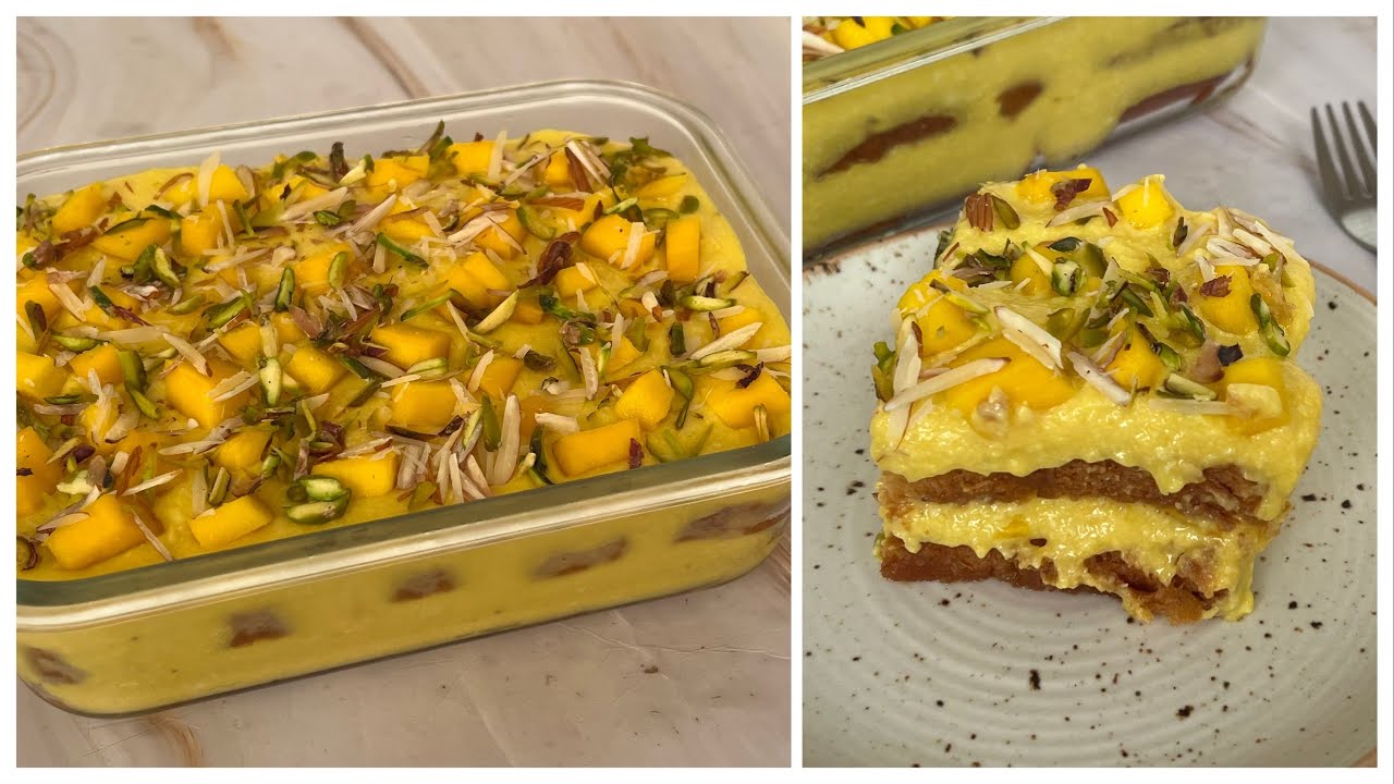 Instant Mango Malai Cake | No Bake, No Eggs, No Oven Mango Cake | Mango ...