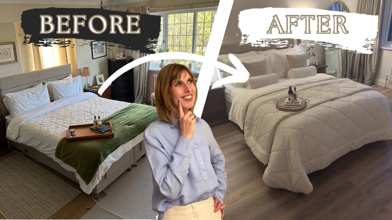MASTER BEDROOM MAKEOVER | DIY Before and After Makeover Reveal! | Huge ...