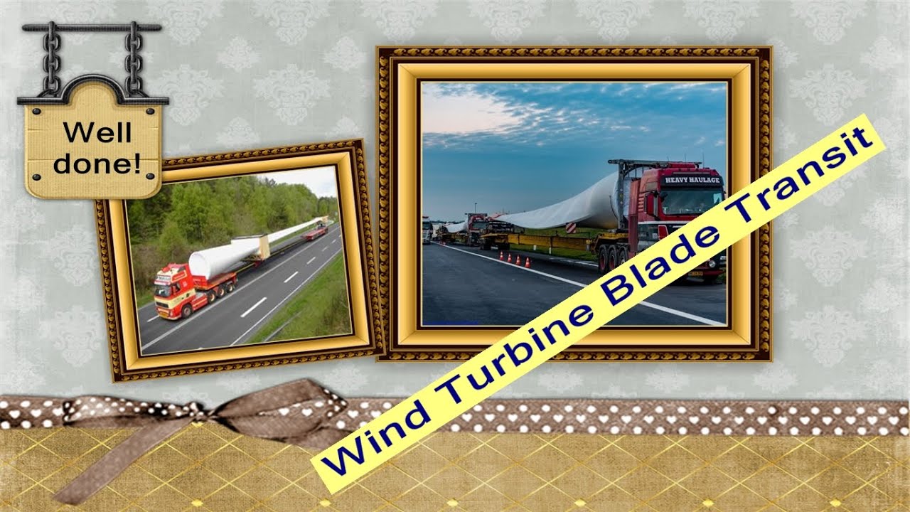 Wind Turbine Blade Transit on the Road - YouTube