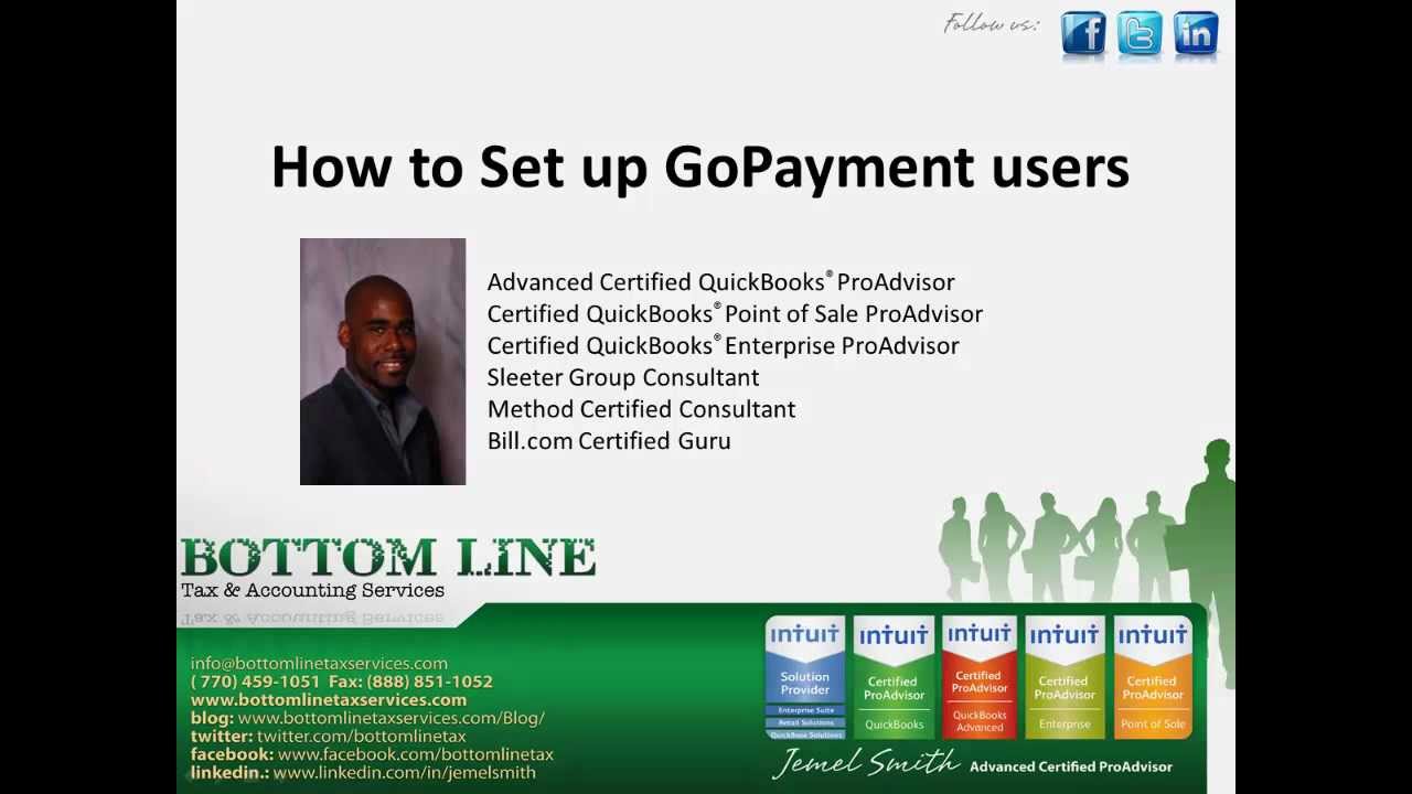 QuickBooks Tutorial: Setting GoPayment Users - YouTube