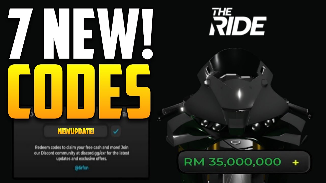 *NEW* ALL WORKING CODES FOR THE RIDE IN 2025! ROBLOX THE RIDE CODES ...