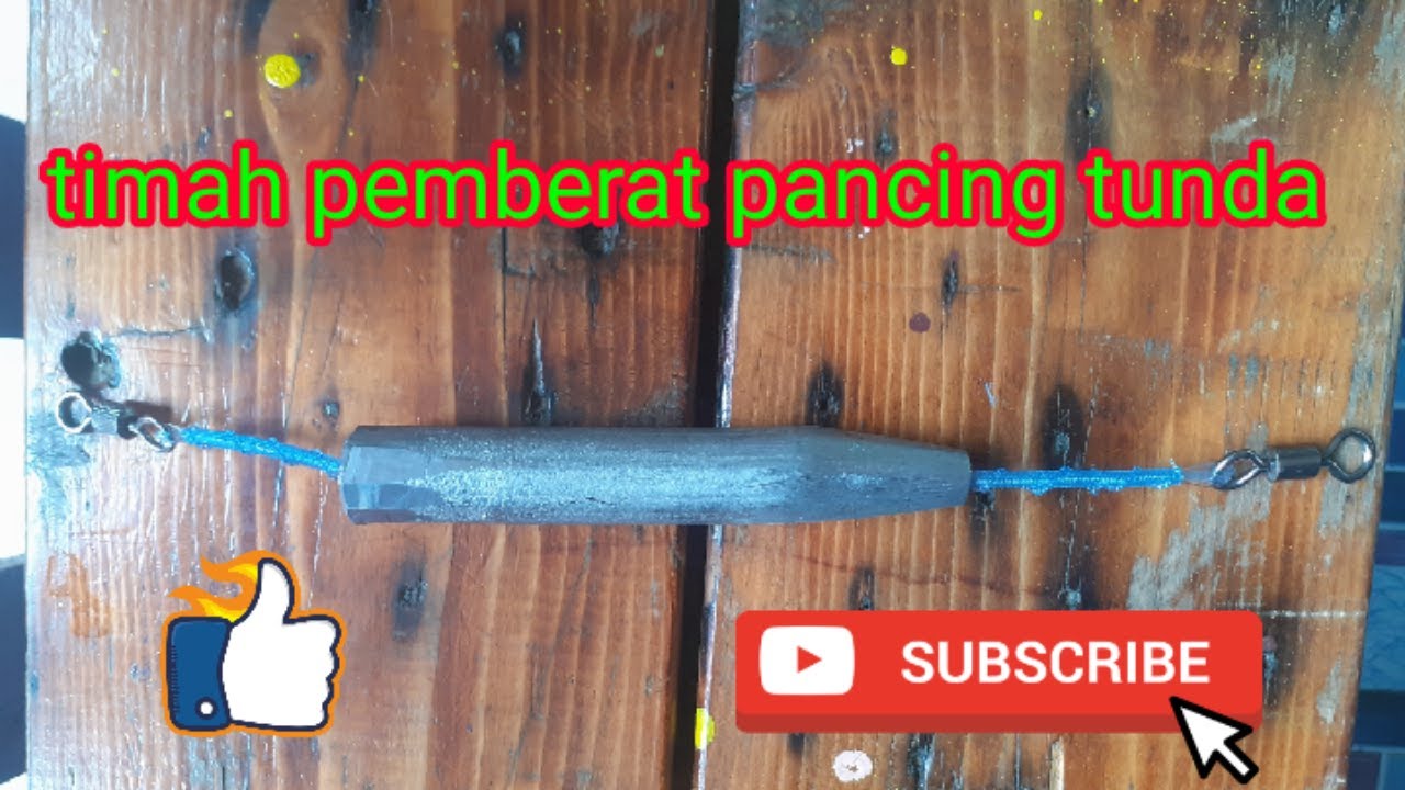 cara buat batu ladung pancing tunda tuna - YouTube