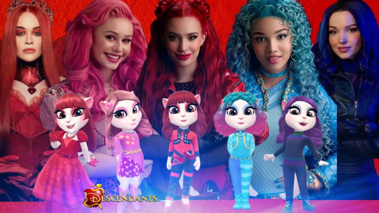 🌈 Descendants My Talking Angela 2 💖 makeover 💄💄 // Cosplay - YouTube