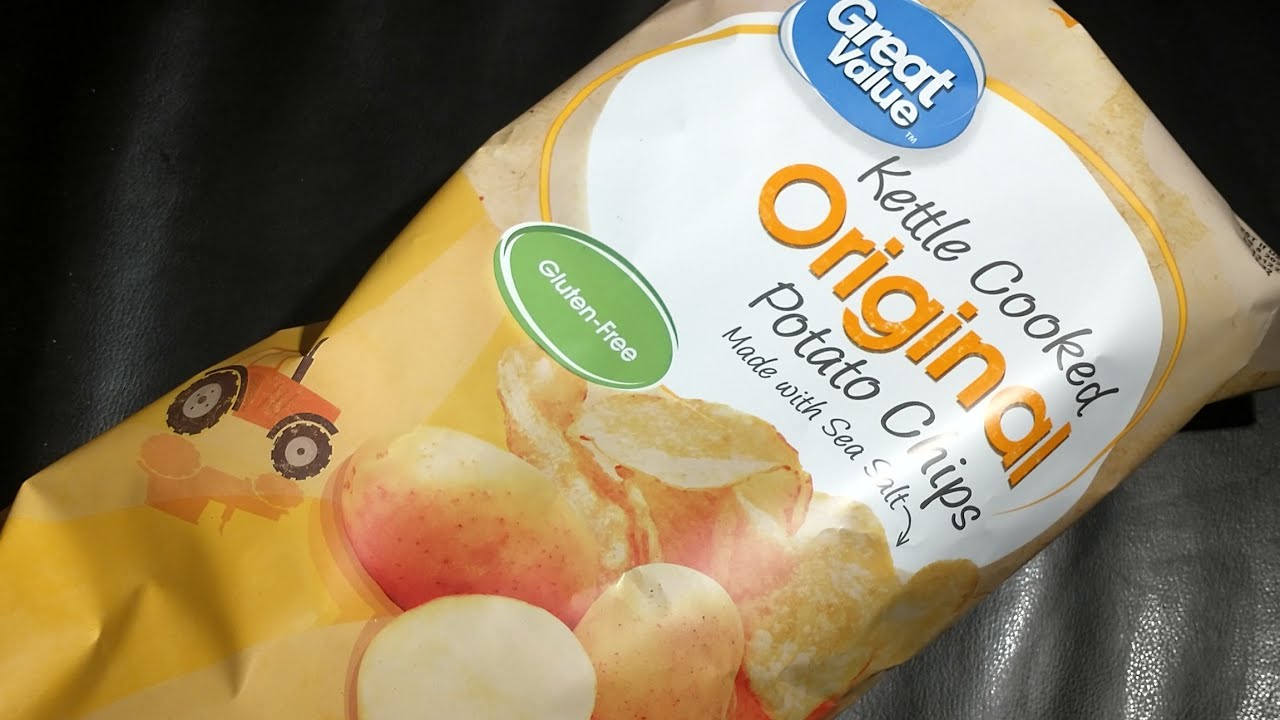 Trying Great Value Kettle Cooked Potato Chips - YouTube