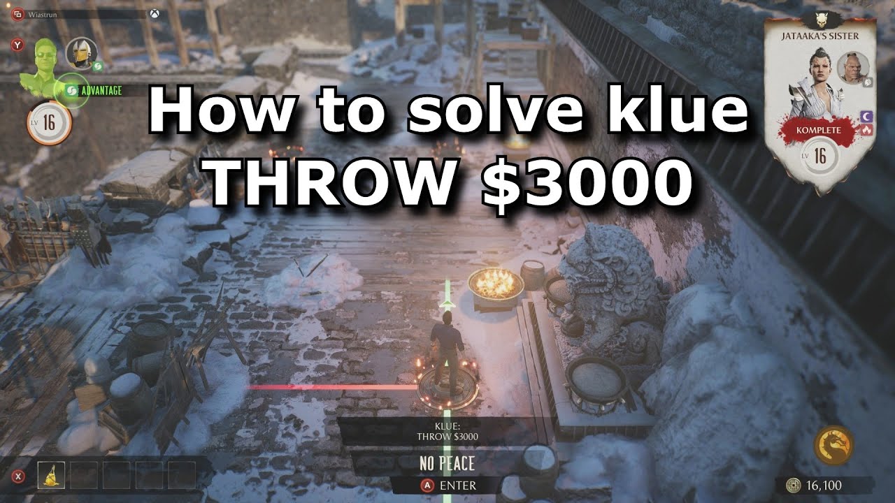 MK1 Invasions - How to solve klue THROW $3000 in the Rampart mesa - YouTube