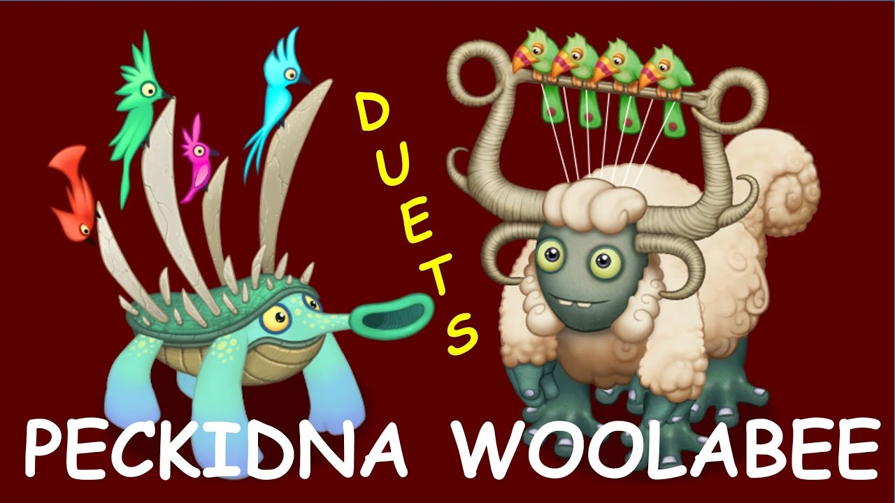 Peckidna duets Woolabee - My Singing Monsters - YouTube
