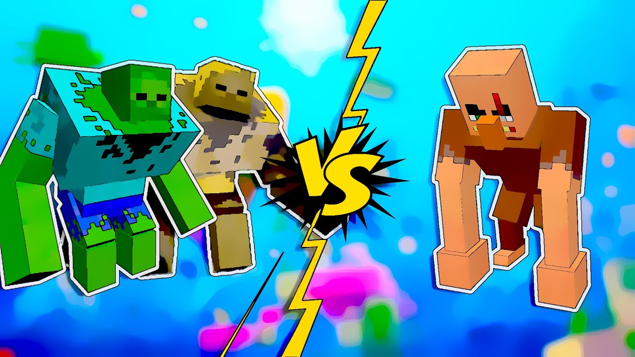 Mutant Husk & Mutant Zombie VS Mutant Villager || [Minecraft Mob Battle ...