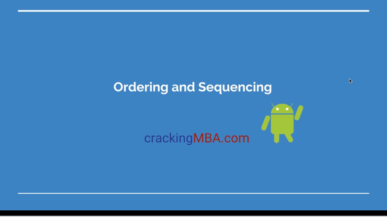 Ordering and Sequencing - YouTube