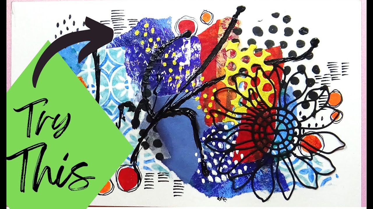 Abstract Mixed Media Art - YouTube