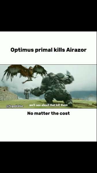 Optimus primal kills Airazor 😢 Sad moment for primal #shorts #trending ...