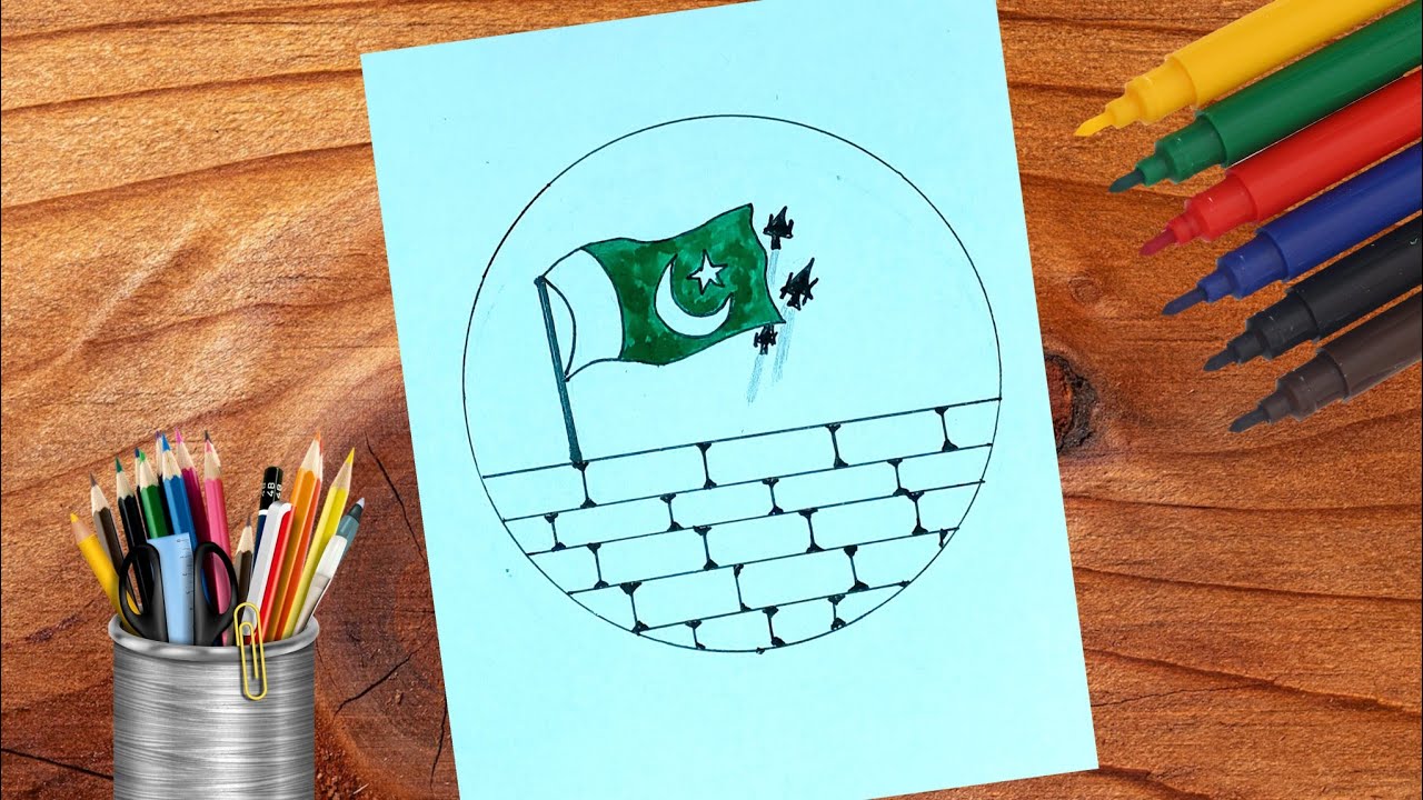 23 March Resolution day drawing/Pakistan day drawing/Pakistan Republic ...