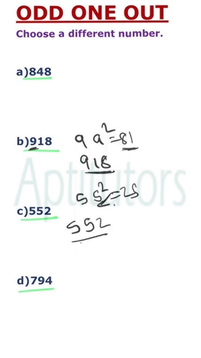Number Classification.....Odd One Out.. Reasoning Questions - YouTube