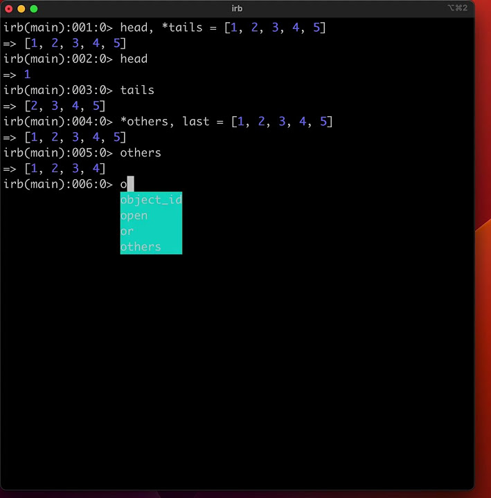 Using Rubys Splat Operator To Get Head And Tails Shorts Youtube