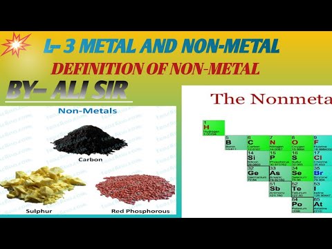 DEFINITION OF NON METAL | ONLINE WORLD MMT | L--3 METALS AND NON-METALS ...
