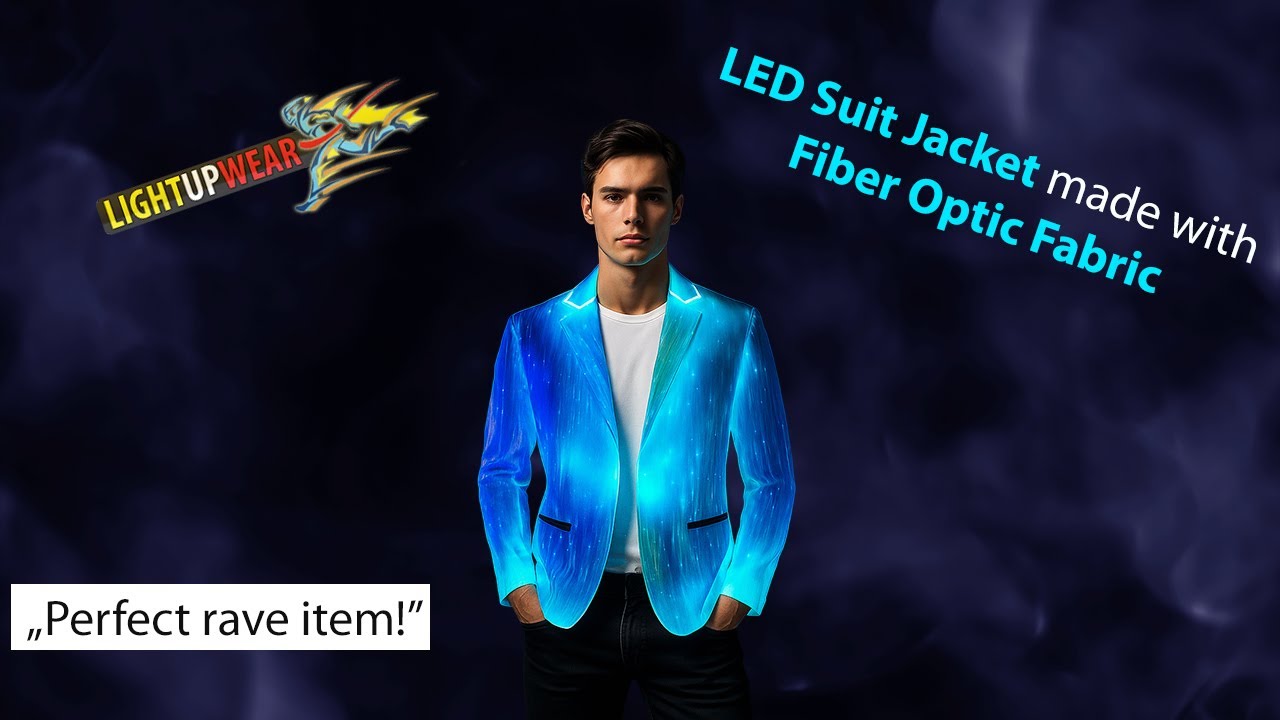 Fiber Optic LED Light Up Suit Jacket Light Up Wear - YouTube