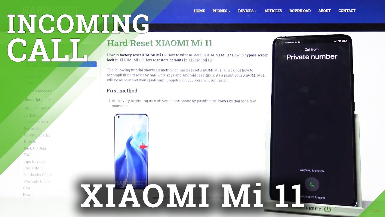 Xiaomi Mi 11 - Incoming Call & Quick Options Review - YouTube