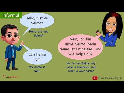 8 kennenlernen getting to know in German Kurzdialoge A1 Learn German ...