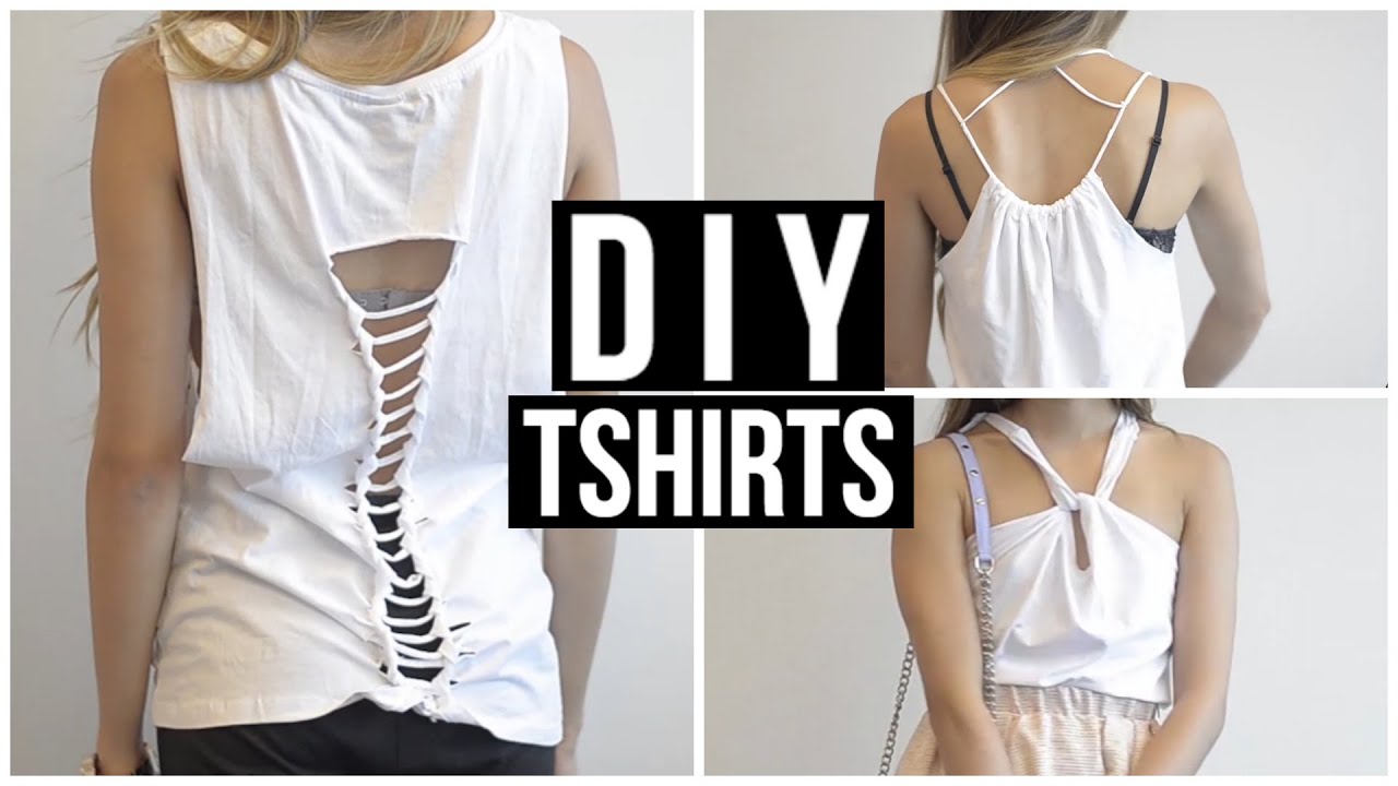 DIY: 3 Easy T-Shirt Reconstructions! - YouTube