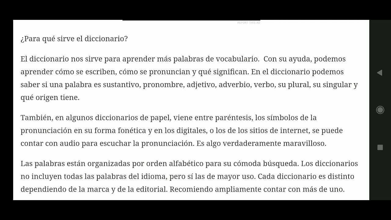 partes del diccionario unidad III - YouTube