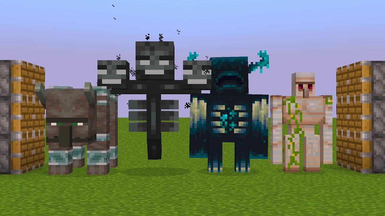 what if you create WITHER STORM RAVAGER WARDEN in MINECRAFT - YouTube