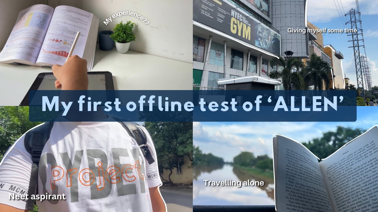 Giving my first test of ‘ALLEN’ ( study vlog ) 🩵 l a day out with me l ...