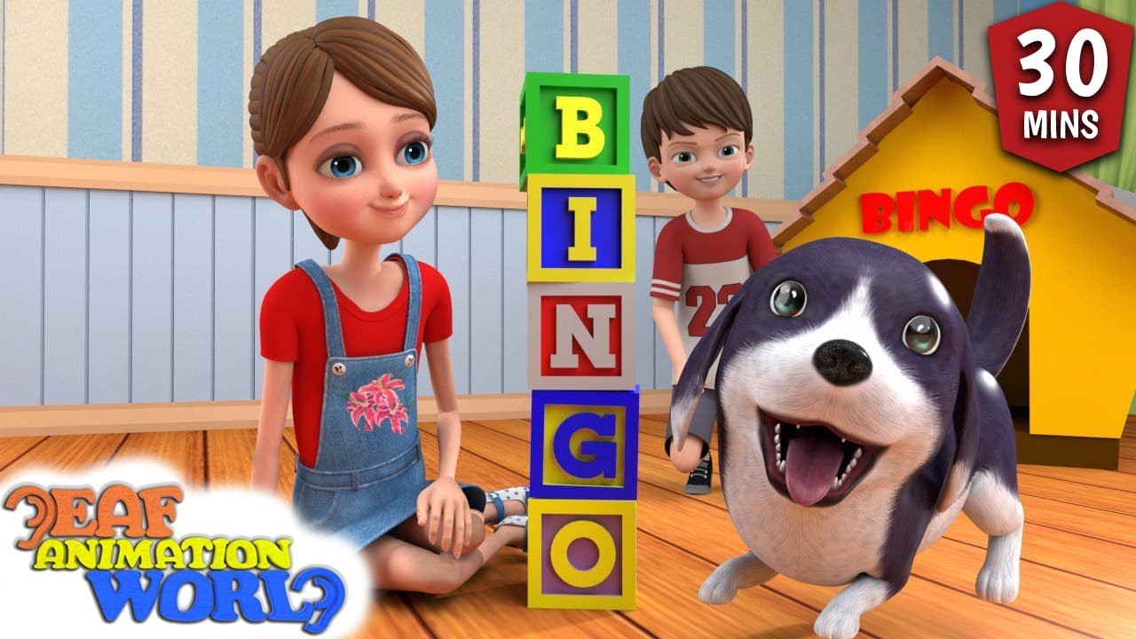 Bingo was his name song- Baby sign language- Educational cartoons/ BSL ...